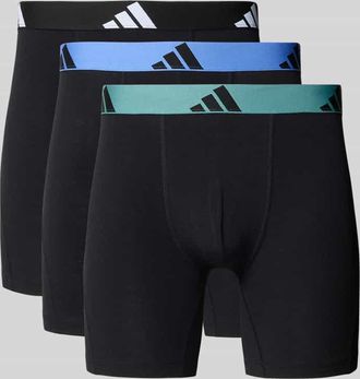 adidas Boxershorts mit elastischem Logo-Bund im 3er-Pack