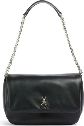 Patrizia Pepe Femme, Sacs, Noir, Taille: ONE Size Sac bandoulière en cuir avec mouche en métal