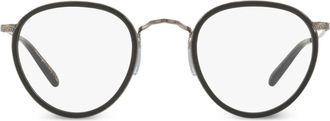 Oliver Peoples Brille mit rundem Gestell - Schwarz