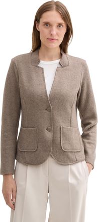Tom Tailor Damen Cosy Blazer mit Taschen, 16569 - Cashew Beige Melange, XXXL