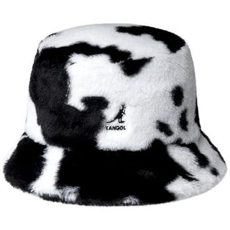 Kangol Seau en fausse fourrure, Vache tachet&eacute;e, Large