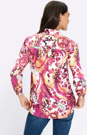 Heine Klassische Bluse Druckbluse Langarm