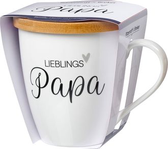 Ritzenhoff & Breker Kaffeebecher Family Größe Kaffeebecher 560 ml Papa inkl. Untersetzer