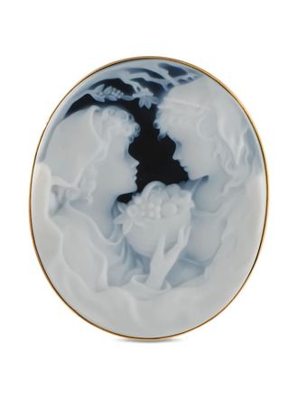 Luxury Bazaar broche Cameo en or 18ct et onyx