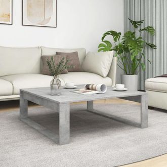 vidaXL Table basse Gris b&eacute;ton 100x100x35 cm Bois ding&eacute;nierie Vidaxl