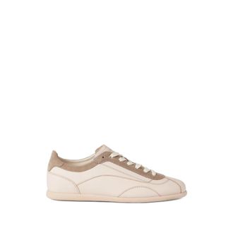 Brunello Cucinelli Homme, Chaussures, Beige, Taille: 45 EU Baskets en cuir de veau et daim avec semelle fine