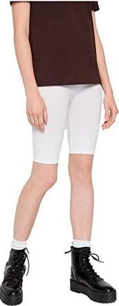 Pieces Pclondon Shorts Noos, Legging Femme, Blanc (Bright White), W27 (Taille Fabricant: S/M)
