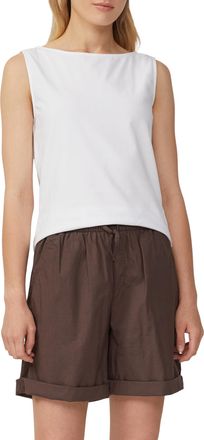 s.Oliver Top aus Baumwollmix mit U-Boot-Ausschnitt wei&szlig; 42