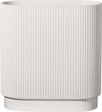 ASA 63014091 art deco Vase,Porzellan, Weiß, 26x12x30cm, Oval