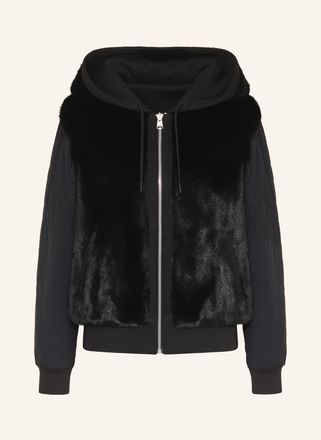 Mackage Sweatjacke Zum Wenden Mit Kunstfell schwarz