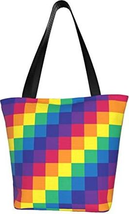 AOOEDM Sac fourre-tout Sacs &agrave; provisions Gay Pride Petit sac de march&eacute; r&eacute;utilisable Sacs fourre-tout de plage Sacs de voyage