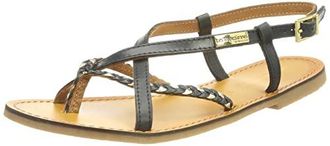 Les Tropeziennes Les Tropeziennes par M. Belarbi Femme Chou Chaussures Ville Entre-Doigt, Marine-Or, 37