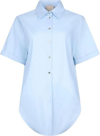 Liu Jo Femme, Blouses et Chemises, Bleu, Taille: 38 FR Chemise avec