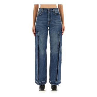 Stella McCartney Vintage Cargo Schlagjeans - - Jeans - Damen - Blau - W27