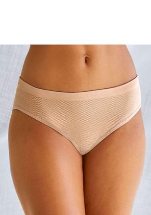 Lascana Slip LASCANA, Damen, Gr. 32/34, braun (toffee), Jersey, Obermaterial: 58% Baumwolle, 39% Polyamid, 3% Elasthan, figurbetont, Unterhosen Slip, aus ange