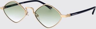 Emporio Armani Lunettes de soleil en forme de losange en m&eacute;tal dor&eacute; avec pont unique