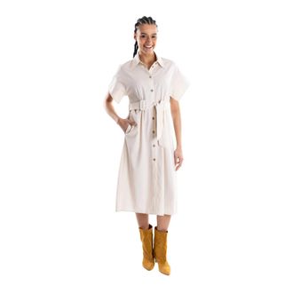 Pinko Pinko, Femme, Robes, Beige, Taille: 40 FR Alesha Dress