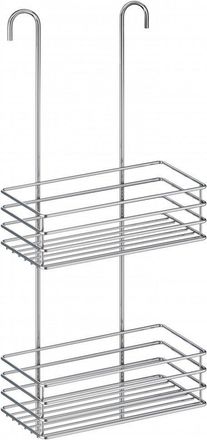 Smedbo Smedbo B1215 Duschkorb doppelt Hängeregal, Duschablage Duschregal aus Edelstahl verchromt 66 x 25 cm Ideal für das Badezimmer