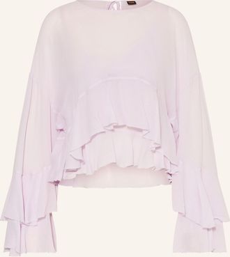 HUGO BOSS Blusenshirt Bleja Mit Volants lila