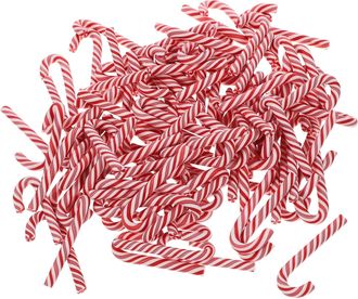 BESPORTBLE TOYANDONA 100 St&uuml;ck Miniatur Weihnachts Zuckerstangen aus Kunstharz 31 X 12cm Rot Wei&szlig; Gestreift Selbstgemacht Basteldekoration f&uuml;r Schmuck Handyh&uuml;lle