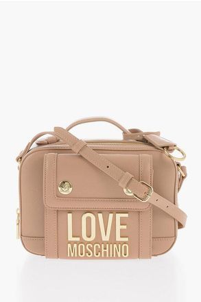 Moschino LOVE Faux Leather Crossbody Bag with Golden Logo size Unica