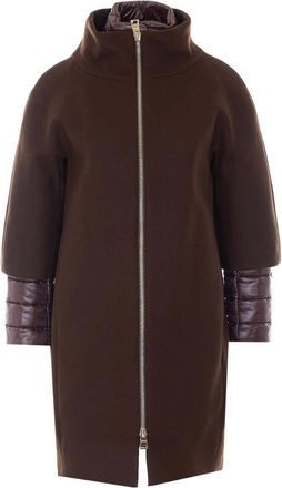 Herno Pull Col Roul&eacute; - Marron