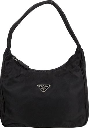 Prada Crossbody Bags - Prada Black Nylon Triangle Vintage Re-Edition Hand - Gr. unisize - in Schwarz - für Damen