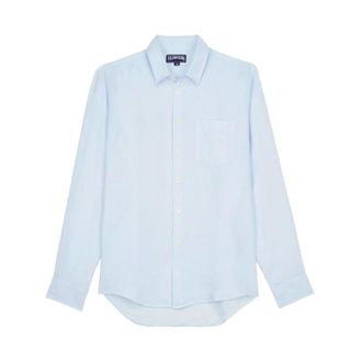 Vilebrequin Homme, Chemises, Bleu, Taille: M Chemise en lin unie