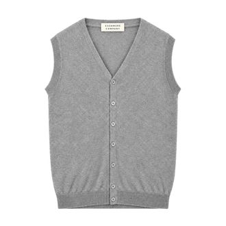 Cashmere Company Gilet Bottoni F.12 - - Knitwear - Herren - Grau - XL