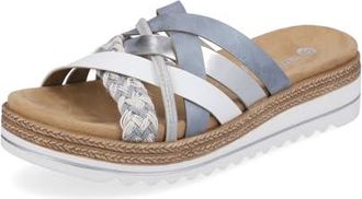 Remonte Femme Sandales D0Q50, Dame Mocassin,Chaussons,Semelle intérieure Amovible,Chaussures de Loisirs,entrée Ouverte,Blau Kombi,38 EU / 5 UK