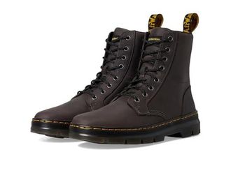 Dr. Martens Homme Combs Leather Gunmetal Saddleback Plateforme, Noir, 39 EU