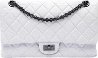 Chanel Sac bandouli&egrave;re vintage Chanel Pre-owned Double Flap - Femme - Pre-owned - Blanc - Taille: ONE Size
