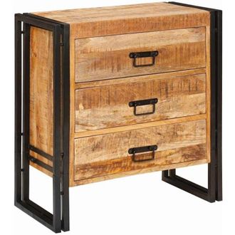 vidaXL Buffet Marron 66 x 33 x 70 cm bois de manguier massif vidaXL