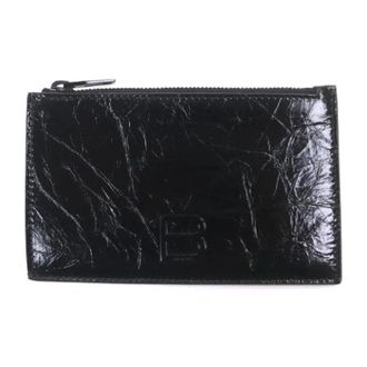 Balenciaga Pre-owned Crush Leder M&uuml;nzfach - - Pre-owned - Herren - Schwarzk - ONE SIZE
