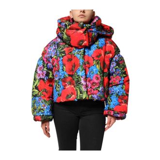 Dolce & Gabbana Blumen Steppjacke mit Rei&szlig;verschluss - - Jackets - Damen - Mehrfarbig - L