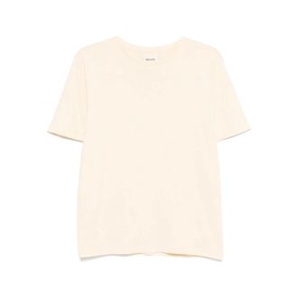 Khaite Gelbes Baumwoll T-shirt mit Logo Patch - - Tops - Damen - Gelb - M