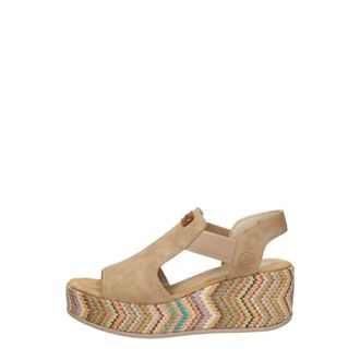 Rieker Femme, Chaussures, Beige, Taille: 38 EU Sandales &agrave; Talons Hauts