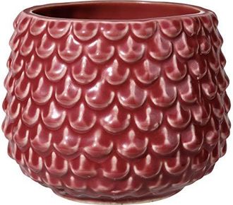 Bloomingville Pot de Fleur Pinecone - Pots de Fleurs décoratifs Couleur pour intérieur Style rétro créatif S (9,5 cm ø), Rouge, Céramique