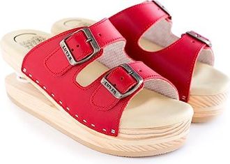 Haikon Hada 2101-A Sandale en bois avec ressort. Luver. Rouge, rouge, 39 EU