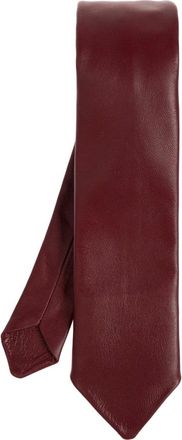 Ferragamo Homme, Accessoires, Rouge, Taille: ONE Size Cravate en cuir Nappa