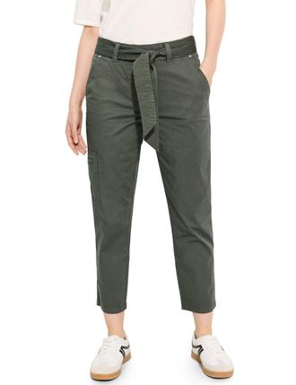 Cecil Damen B377749 Papertouch Hose mit G&uuml;rtel, cool Khaki, XL / 26L