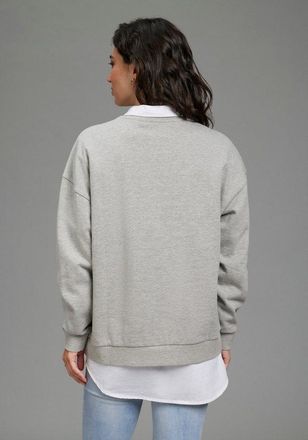 Laura Scott Sweater in klassischer Basicform mit Heritage Druck