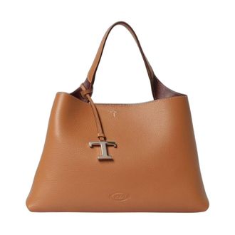 Tod's Mittelgro&szlig;e Ledertasche mit T Timeless-Charme - - Bags - Damen - Braun - ONE SIZE