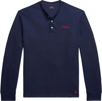 Polo Ralph Lauren Homme, Tops, Bleu, Taille: 2XL T-shirt en maille gaufr&eacute;e