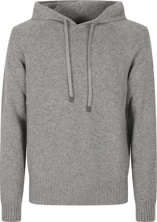 Tom Ford Homme, Pulls, Gris, Taille: XL Sweat &agrave; capuche en cachemire sans coutures