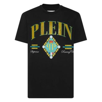 Philipp Plein Homme, Tops, Noir, Taille: L T-Shirt Col Rond