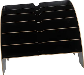 Soimiss Multifunktionaler Stapelbarer Holz Desktop Organizer Mehrschichtiger Dokumentenhalter für Büro Zuhause und Schule Leichter Aktenablagekorb zur Praktis