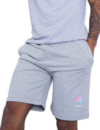 Sleepdown Herren Mens Love Island Lips Shorts Officially Licensed TV Show (L, Grey Marl), L