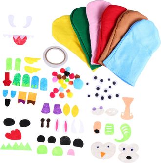 Angoily Selbstgemacht Filzhandpuppen Satz Für Kinder Handpuppe Bastelmaterial Pädagogisches Spielzeug Für Eltern Kind Bastelstunden Und Rollenspiele