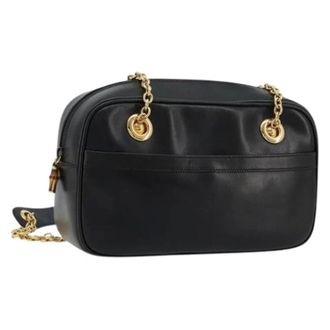 Gucci Sac bandouli&egrave;re Pre-owned en cuir - Femme - Pre-owned - Noir - Taille: ONE Size